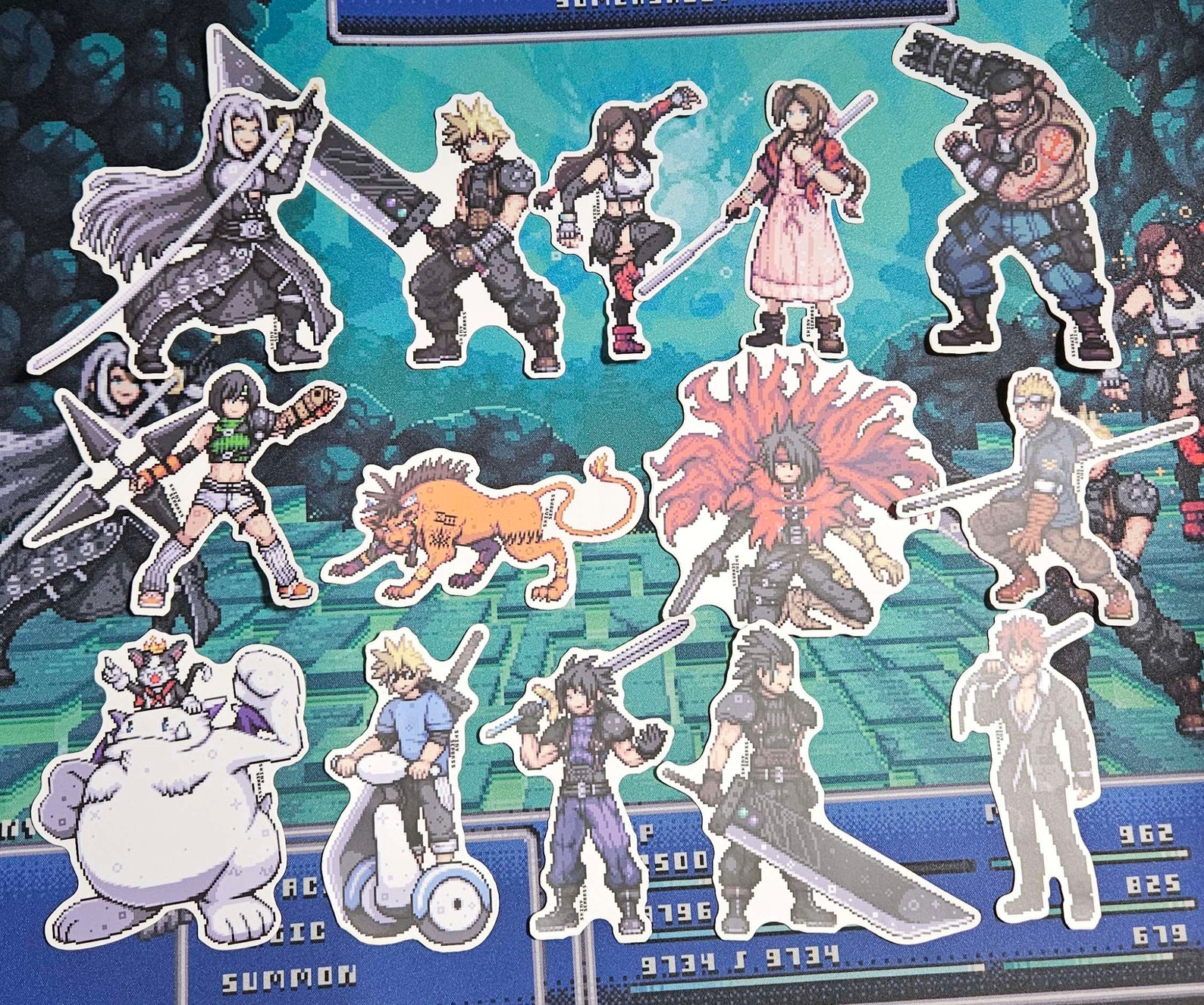Final Fantasy VII Remake Pixel Art Stickers | Cloud Strife, Sephiroth ...