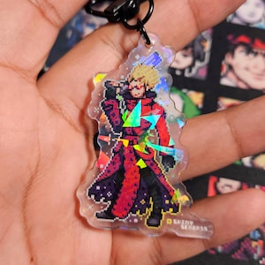 Vash the Stampede Pixel Art Acrylic Standees and Charms Double Sided ...