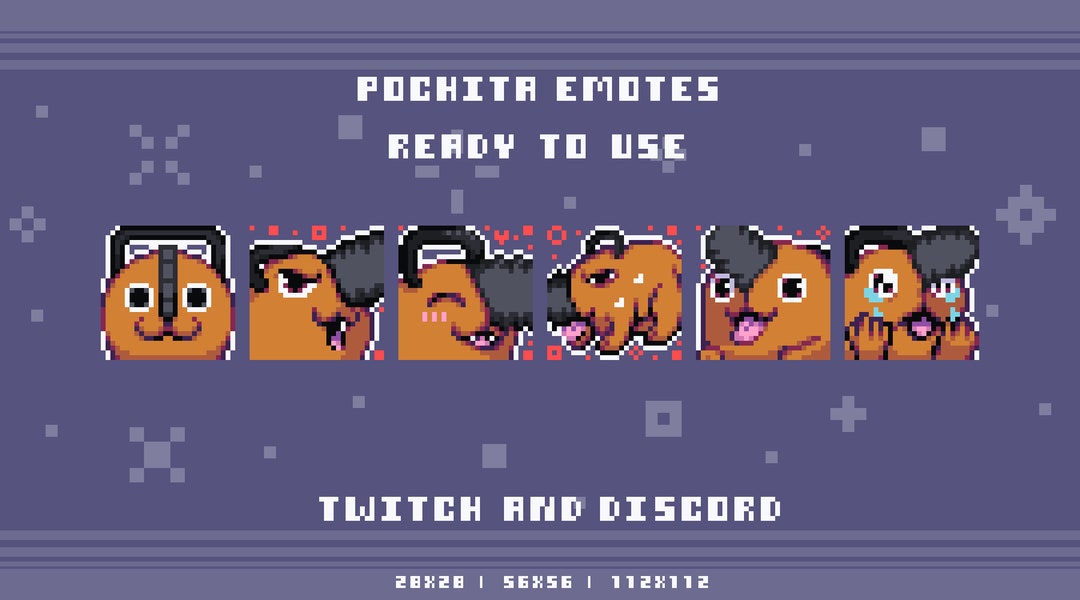 Chain Doggo Emote Set Anime Pixel Art Emotes Dog Inu Doge - Etsy UK