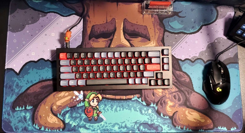 Desk Mat Legend of Zelda Pixel Art Great Deku Tree and Link - Etsy