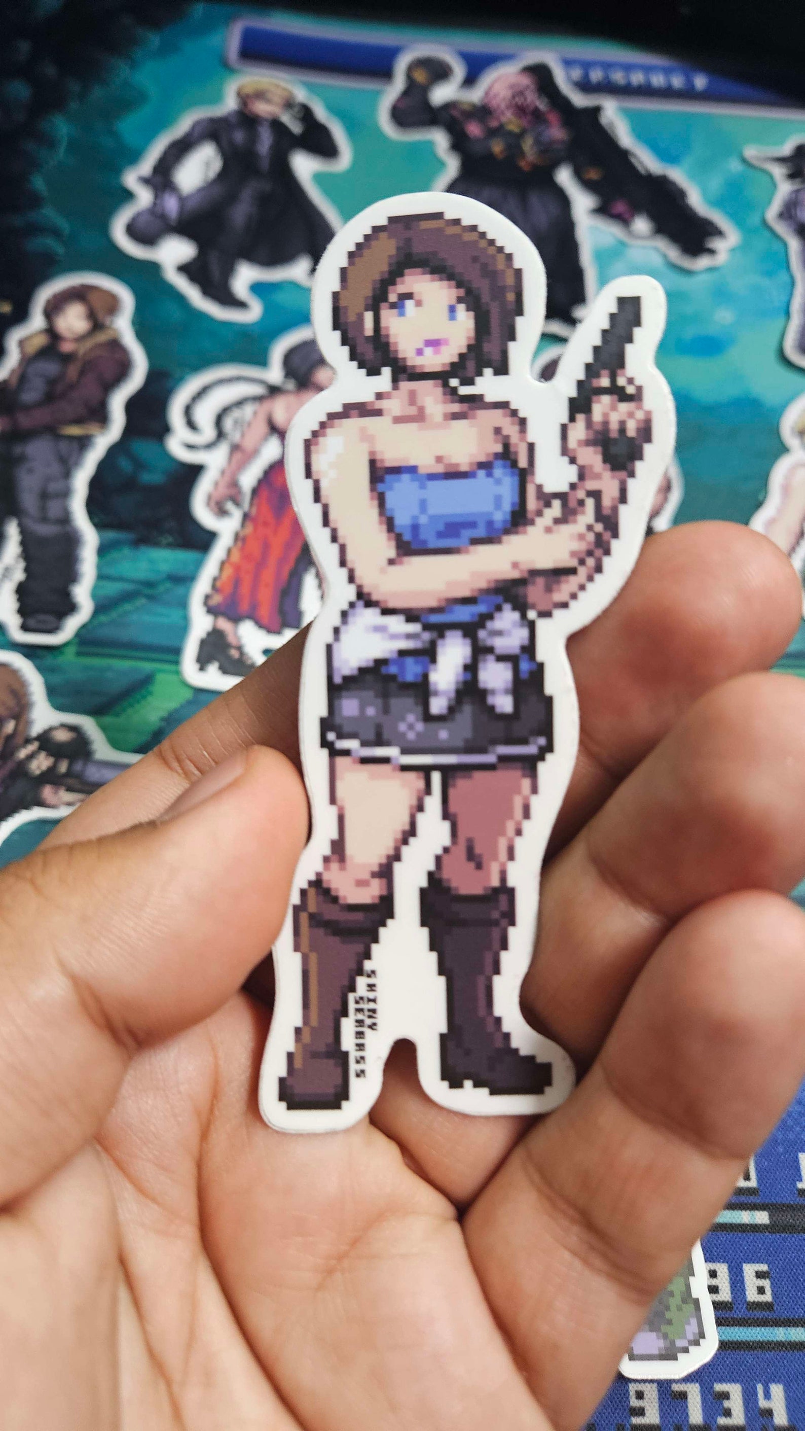 Resident Evil Pixel Art Stickers Vinyl Stickers Leon S Kennedy Ada ...