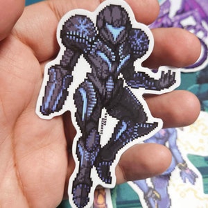 Samus Aran, Ridley, Dark Samus and Zero Suit Pixel Art Stickers ...