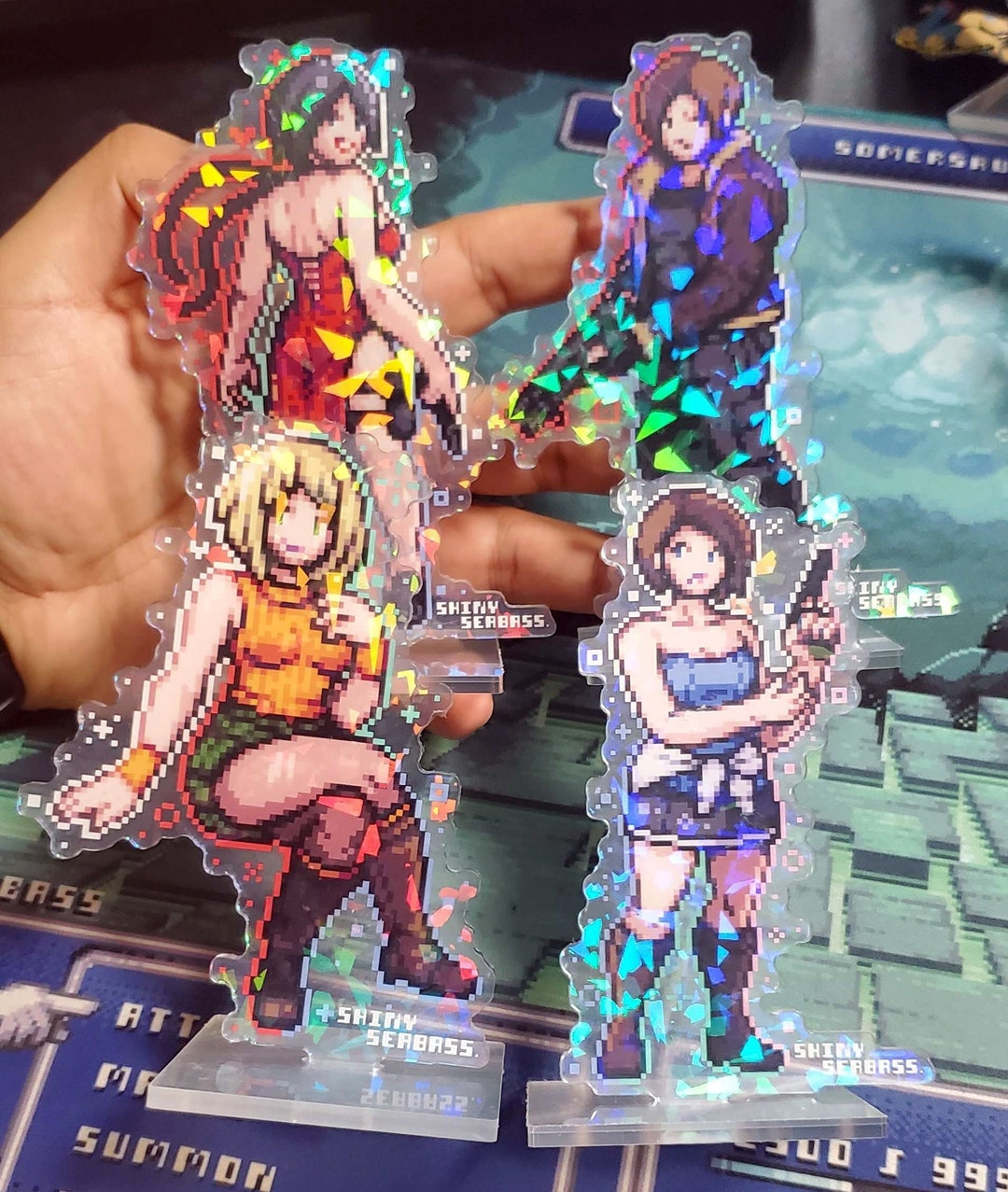 Resident Evil Acrylic Standee Pixel Art Double Sided Cracked - Etsy Canada