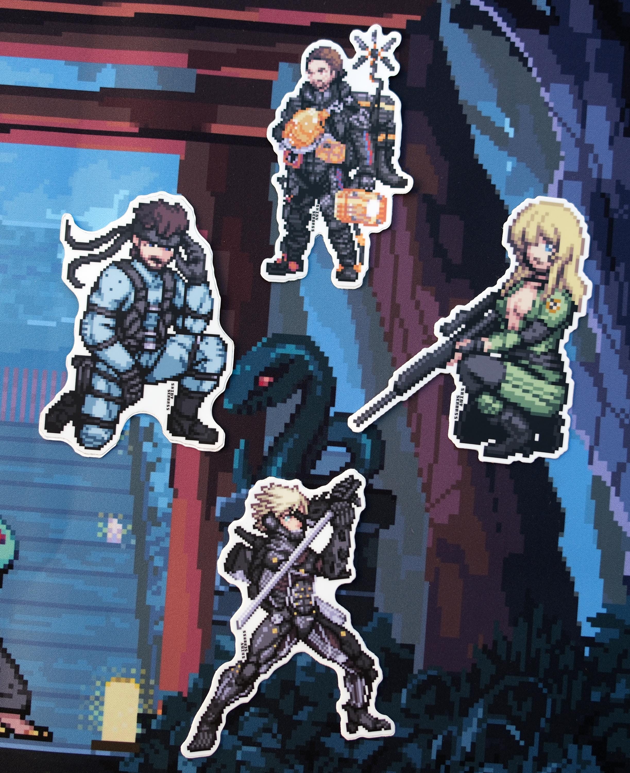 Metal Gear Solid Death Stranding Rising Revengence Pixel Art Stickers ...