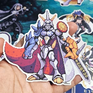 Digimon Pixel Art Stickers Matte Vinyl Mastimon Angewomon Ladydevimon ...