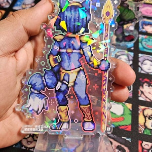 Star Fox Pixel Art Acrylic Standees | Double Sided Cracked Holographic ...