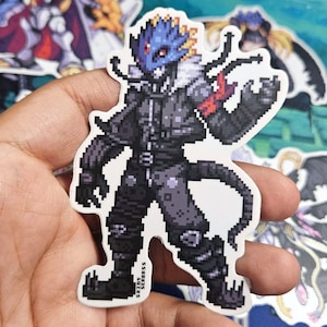 Digimon Pixel Art Stickers Matte Vinyl Mastimon Angewomon Ladydevimon ...