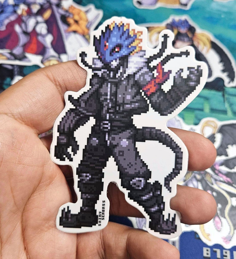 Digimon Pixel Art Stickers Matte Vinyl Mastimon Angewomon Ladydevimon ...