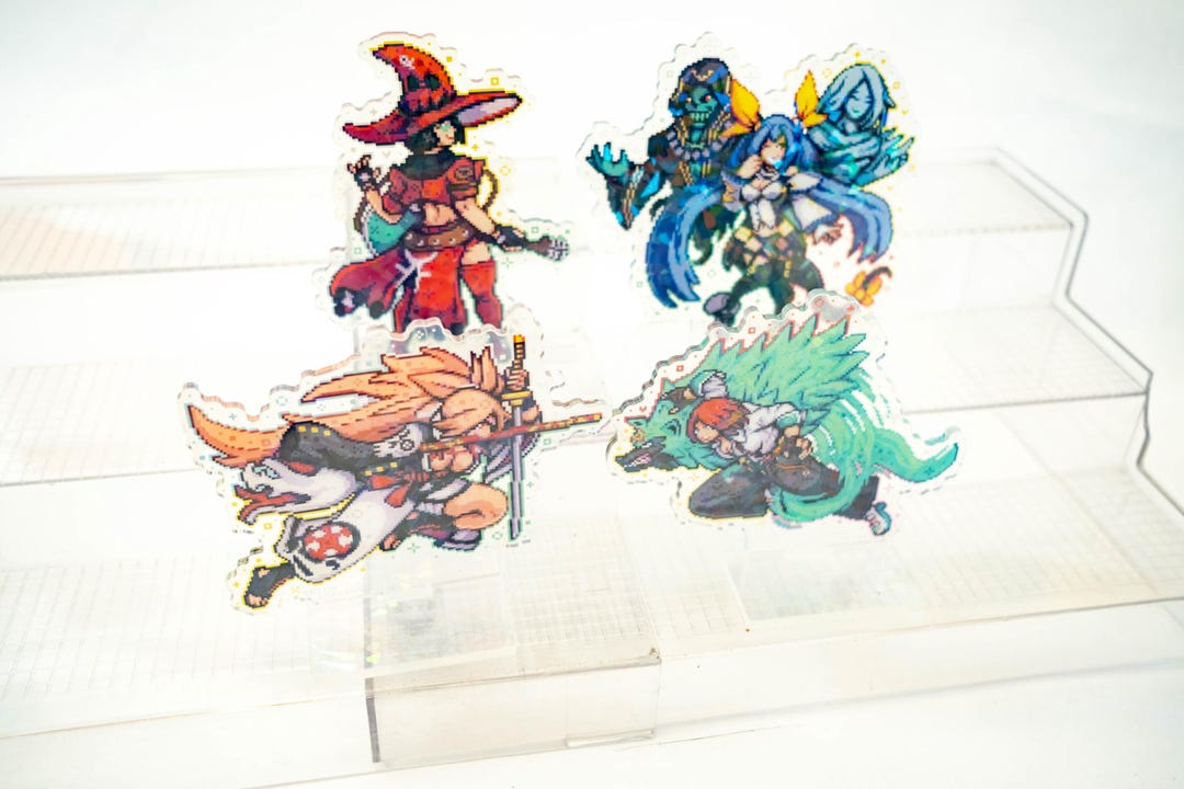 Guilty Gear Strive Pixel Art Acrylic Standees | GGS Dizzy I-no Baiken ...