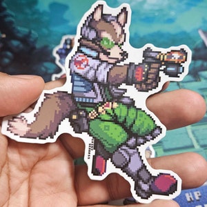 Star Fox Pixel Art Stickers | Premium Matte Vinyl Stickers | Fox ...
