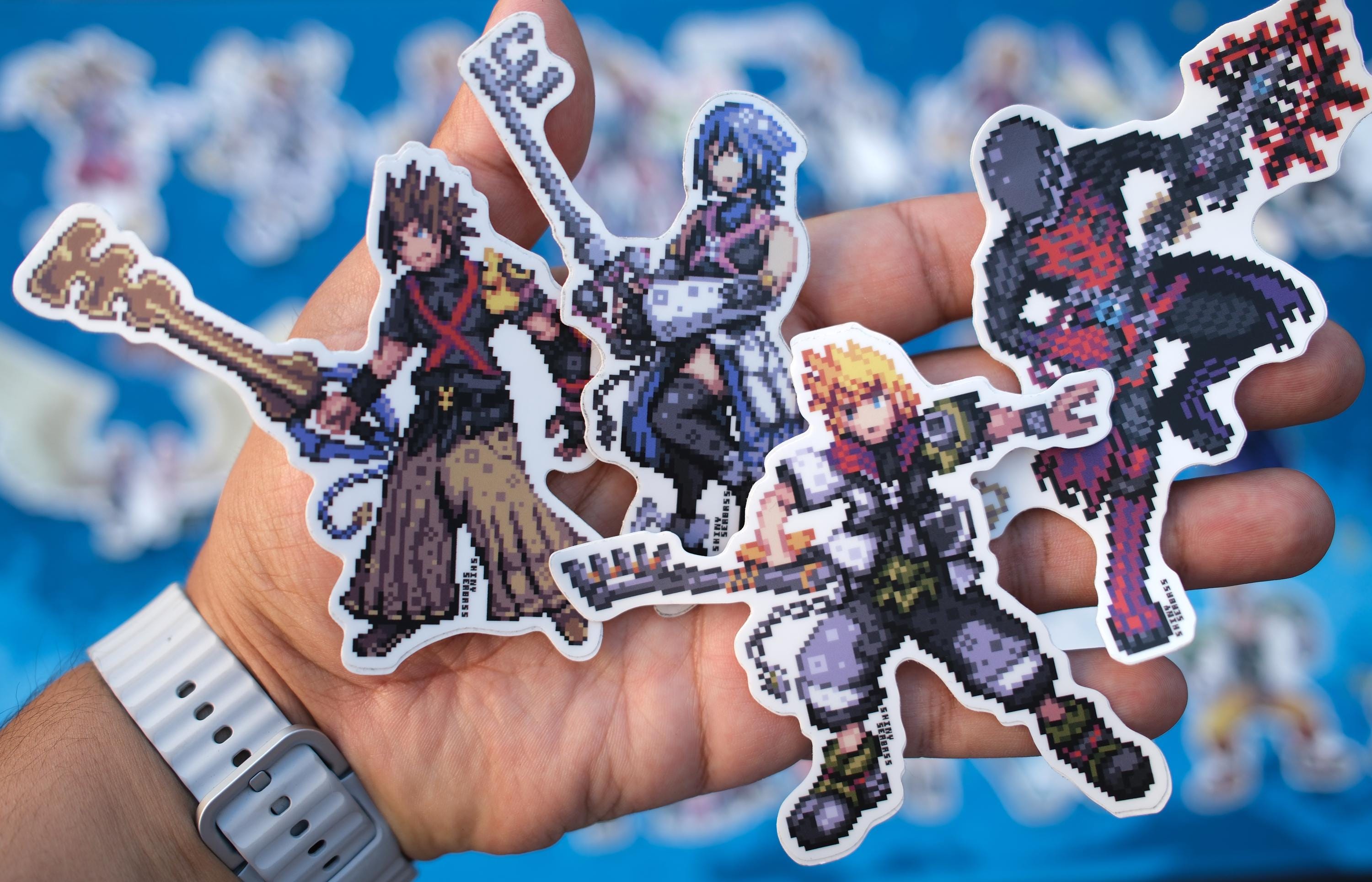Kingdom Hearts 3 Pixel Art Stickers | Roxas, Lea, Xion, Aqua, Terra ...