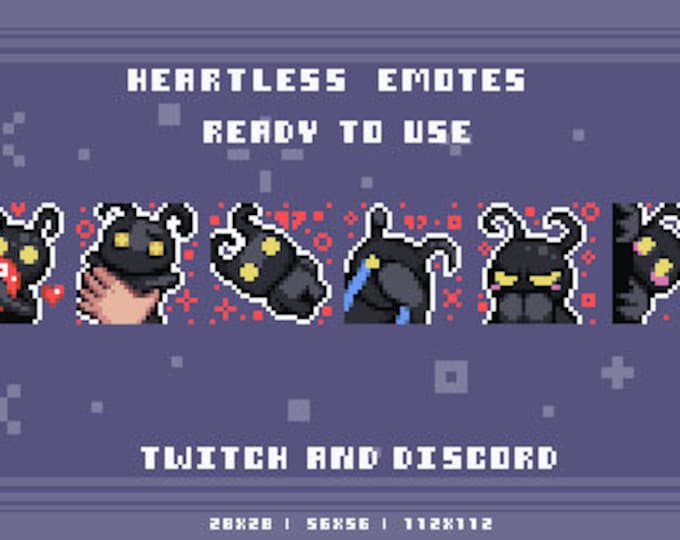 Heartless Twitch Emote Set | Kingdom Hearts Pixel Art Emtoes | Twitch ...