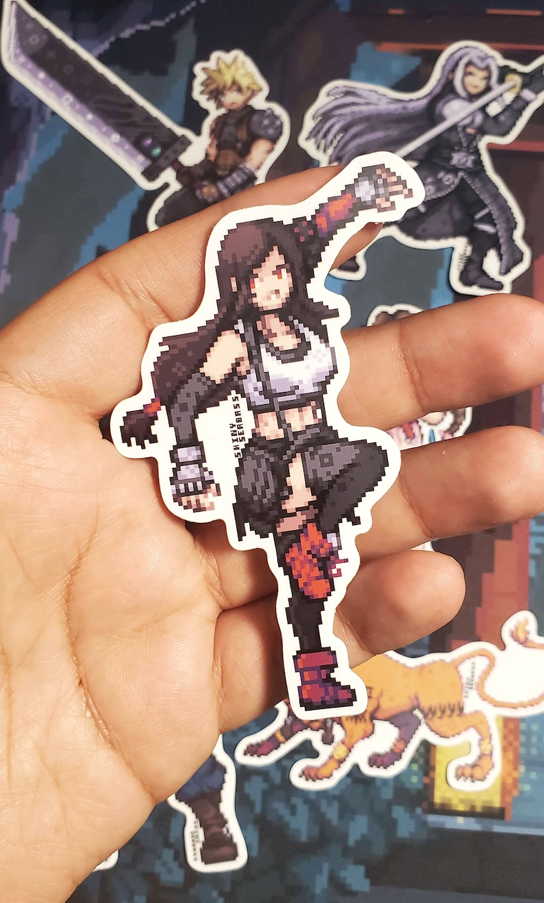 Final Fantasy VII Remake Pixel Art Stickers Cloud Strife - Etsy