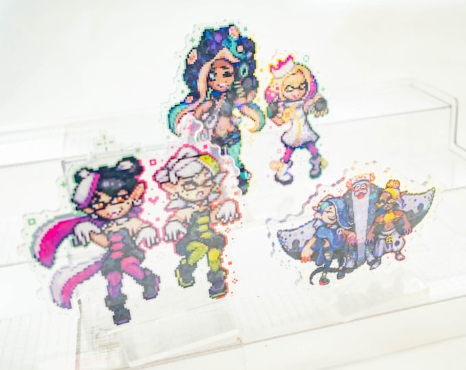 Splatoon Idols Acrylic Standee Pixel Art | Splatoon Pearl Marina ...