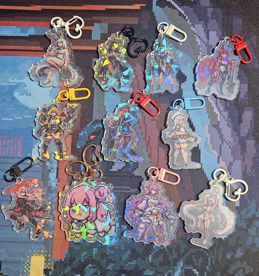 Goddess of Victory Nikke Acrylic Charm Pixel Art | Rapi Anis Neon ...