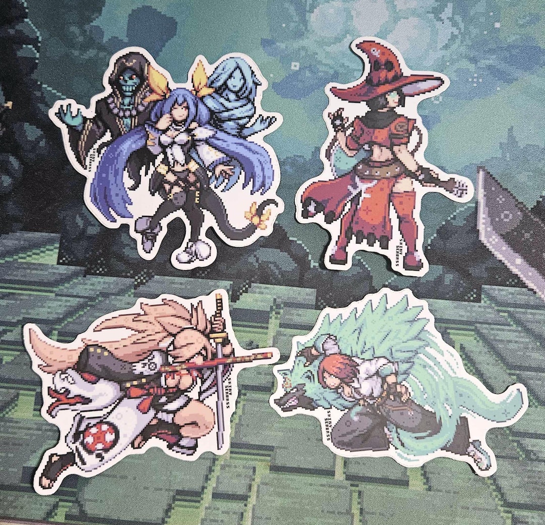 Guilty Gear Strive Dizzy I-no Baiken Giovanna Pixel Art Stickers | GGS ...