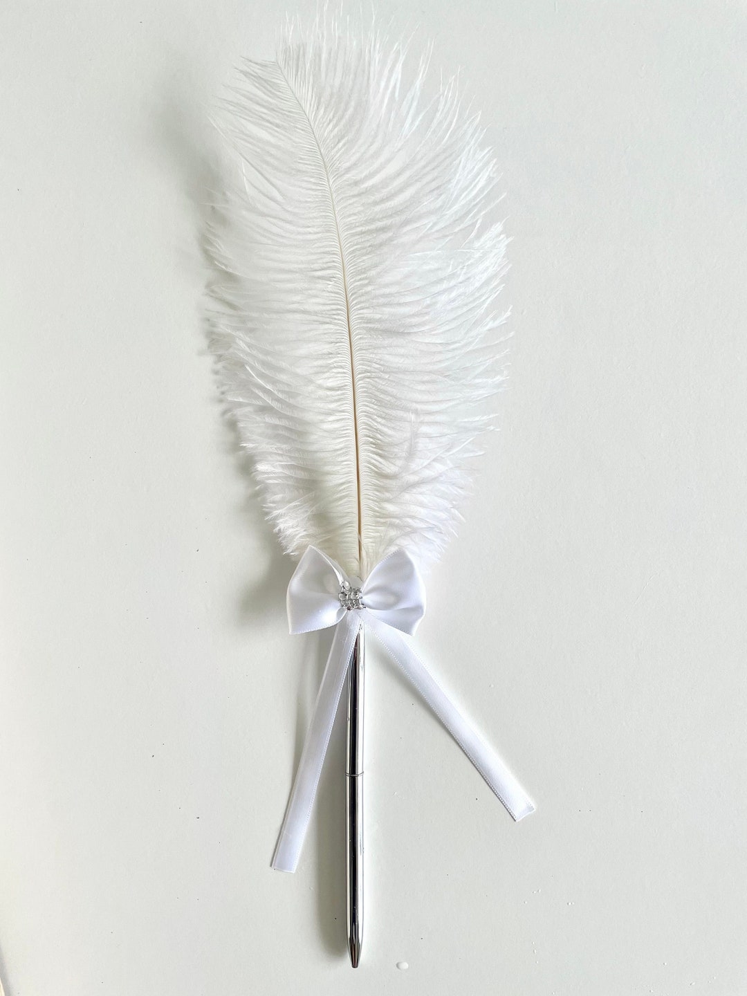 Nikkah Pen | Wedding Pen | Qabool Hai | Pen | White | Ostrich Feather ...