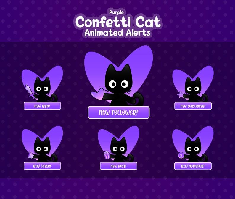 Alertas ANIMADAS de Lindo Gato, Alertas de Transmisión para ...