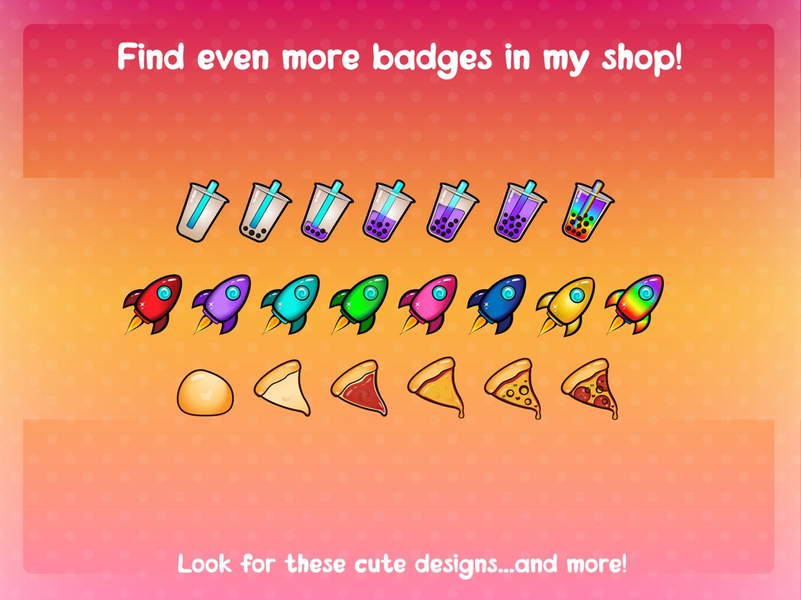 Rainbow Rocket Emote for Twitch Stream, Cute Twitch Stream Overlay ...