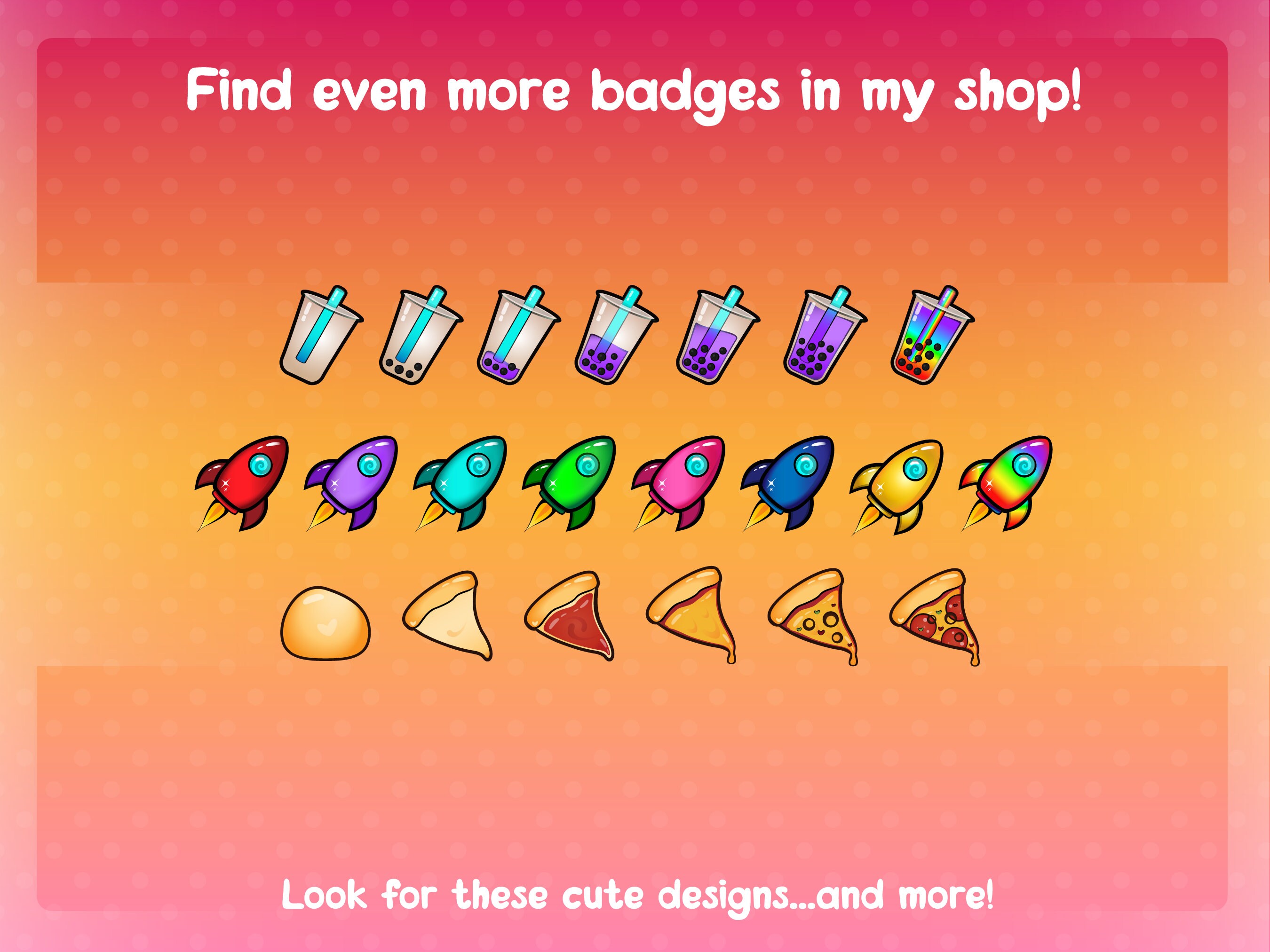 Rainbow Rocket Emote for Twitch Stream, Cute Twitch Stream Overlay ...