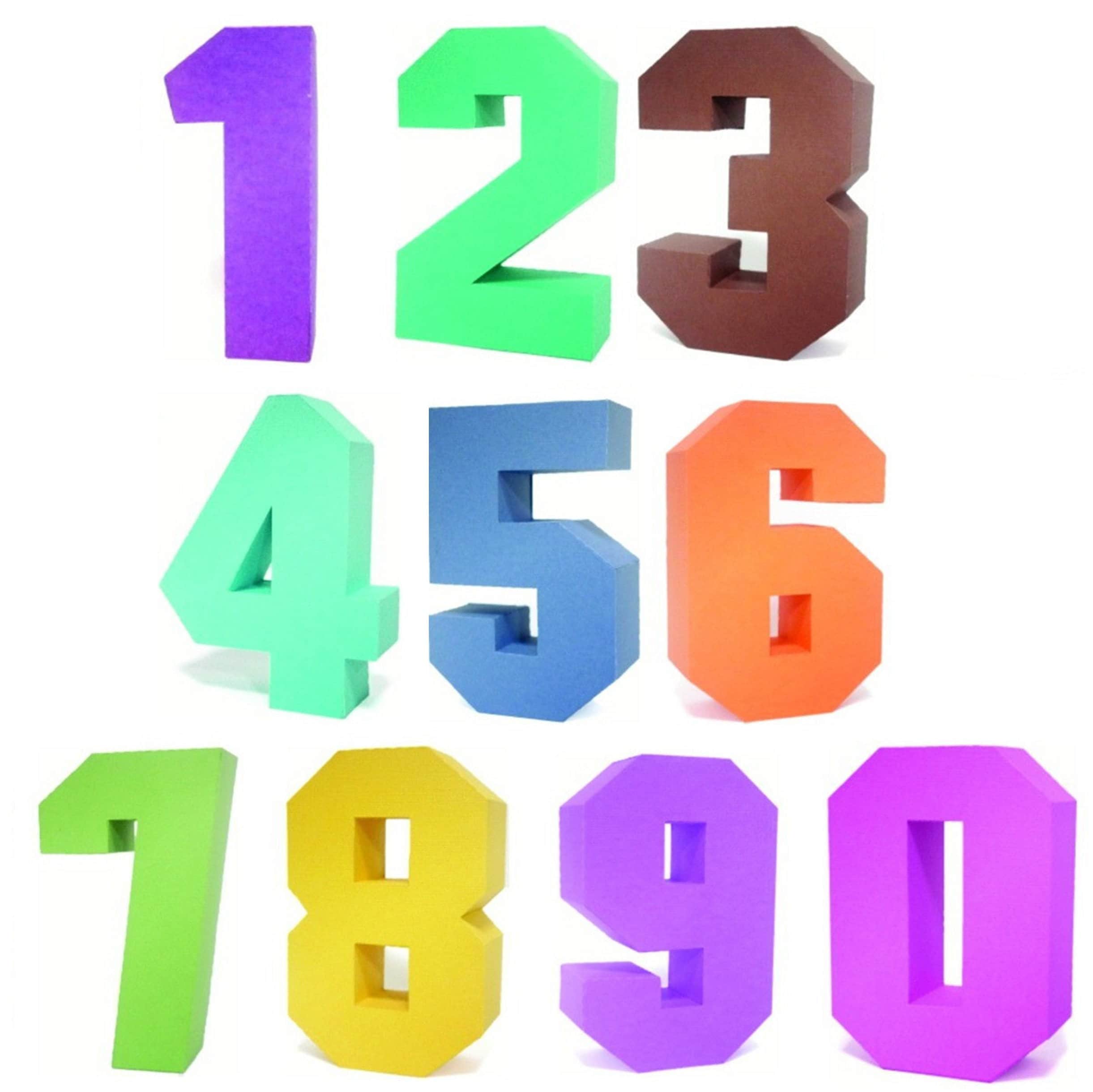 Bloque de números cuadrados 3D Número de molde de archivo de | Etsy