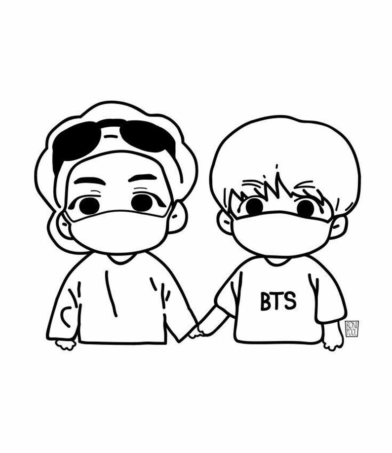 Bts Coloring Page - Etsy