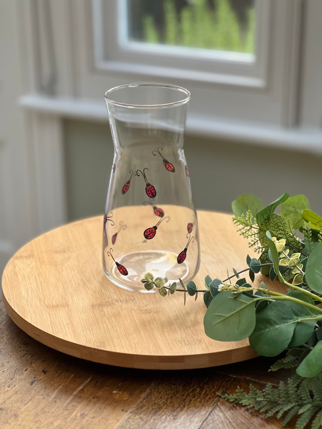Ladybug Vase/carafe, Hand Painted, Personalised Gift, Unique Wedding ...