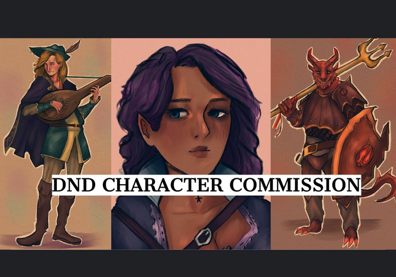 Dnd Character Art Commission OC Art Commission Character - Etsy