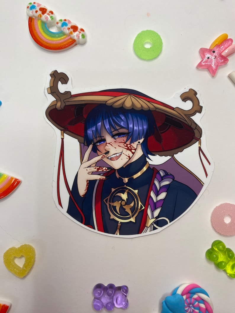 Scaramouche Genshin Impact Wanderer Vinyl Waterproof Sticker Anime Game ...