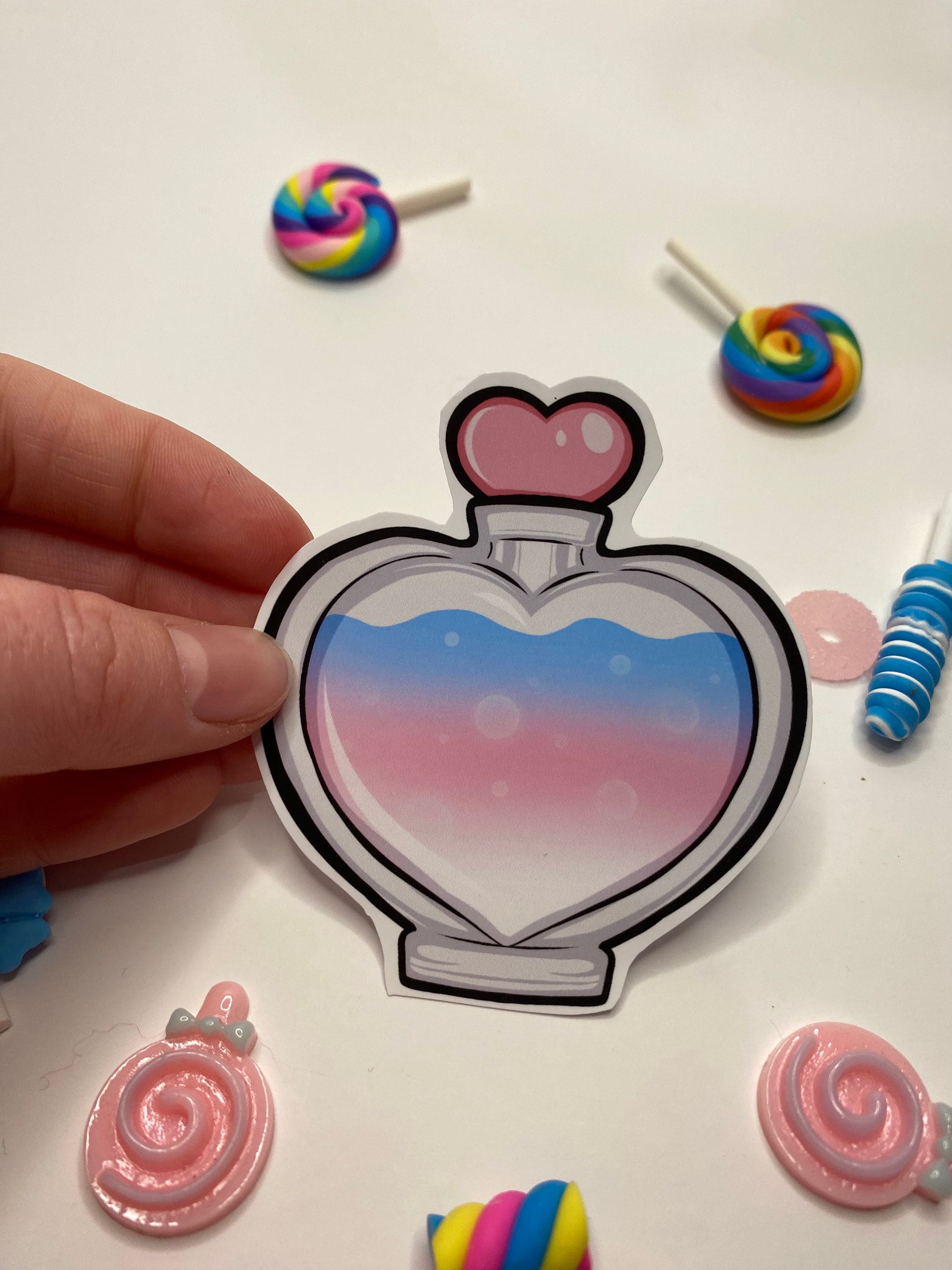 LBGT Love Potion Stickers Potion Bottle Vinyl Waterproof Lesbian Gay ...