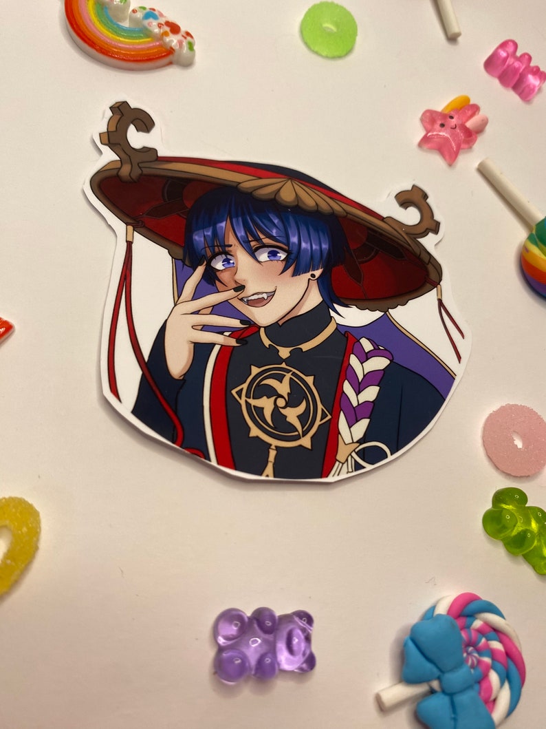 Scaramouche Genshin Impact Wanderer Vinyl Waterproof Sticker Anime Game ...