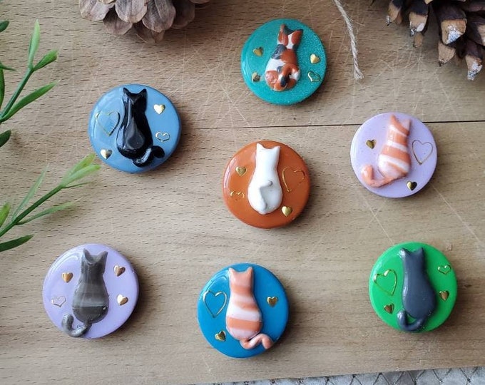 Handmade Cat Magnets for Cat Lovers | Cat Lady Gifts | Pet Loss Gifts ...