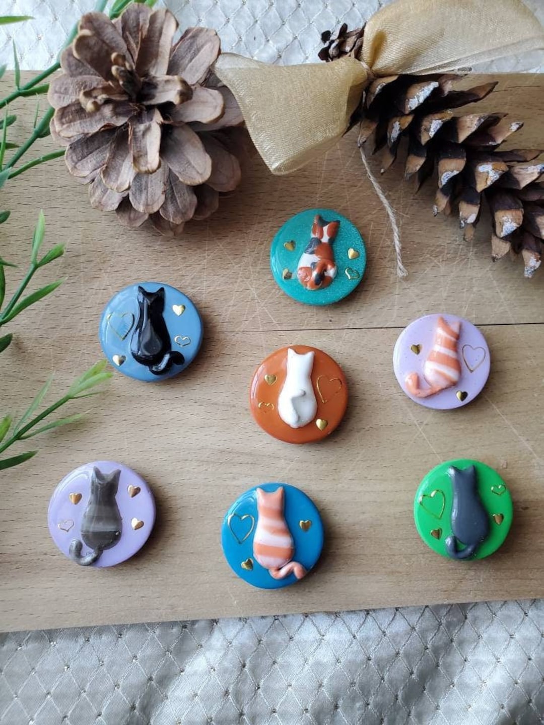 Handmade Cat Magnets for Cat Lovers | Cat Lady Gifts | Pet Loss Gifts ...