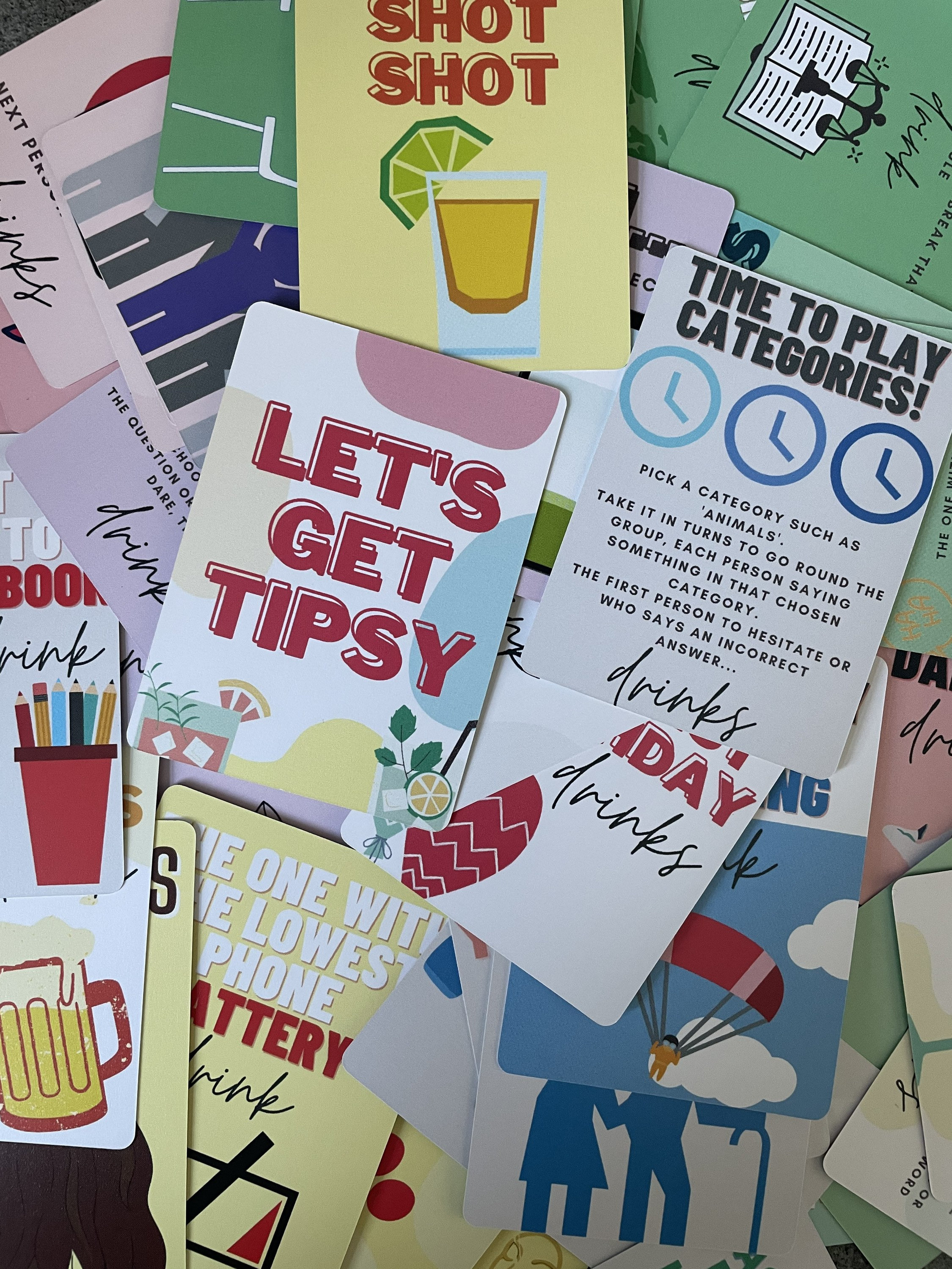 Let's Get Tipsy Drinking Game: Party Card Game With Mini-games - Etsy
