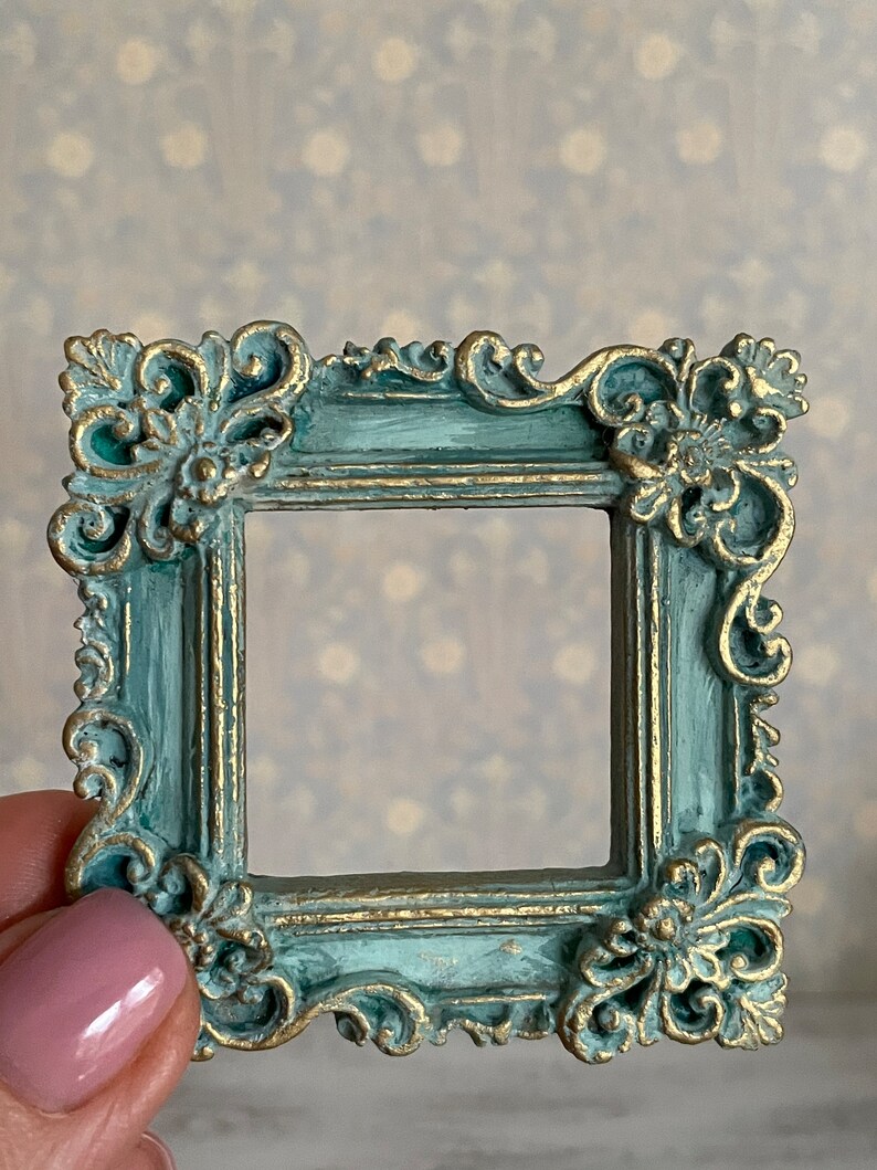 Hand Painted Miniature Dollhouse Picture Frame - 1:12 Scale - Etsy