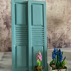 Shabby Shutter . Miniature Scale Wooden . Dollhouse Decoration ...