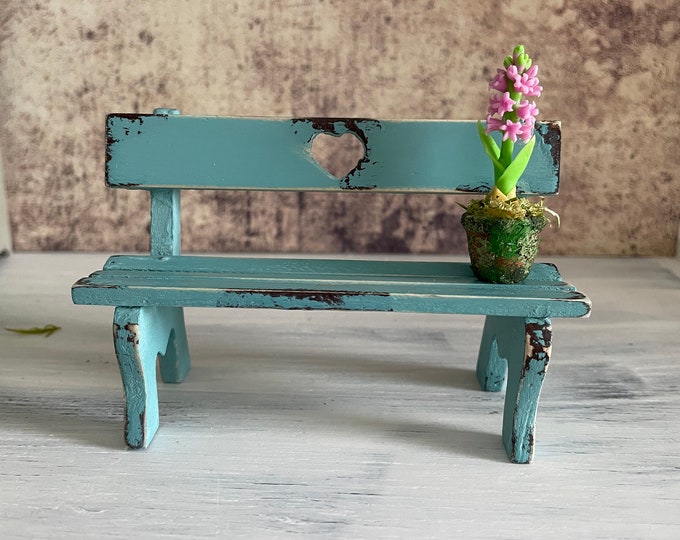 1/12 Scale Bench Hand Painted. Mini Bench for Dollhouse - Etsy