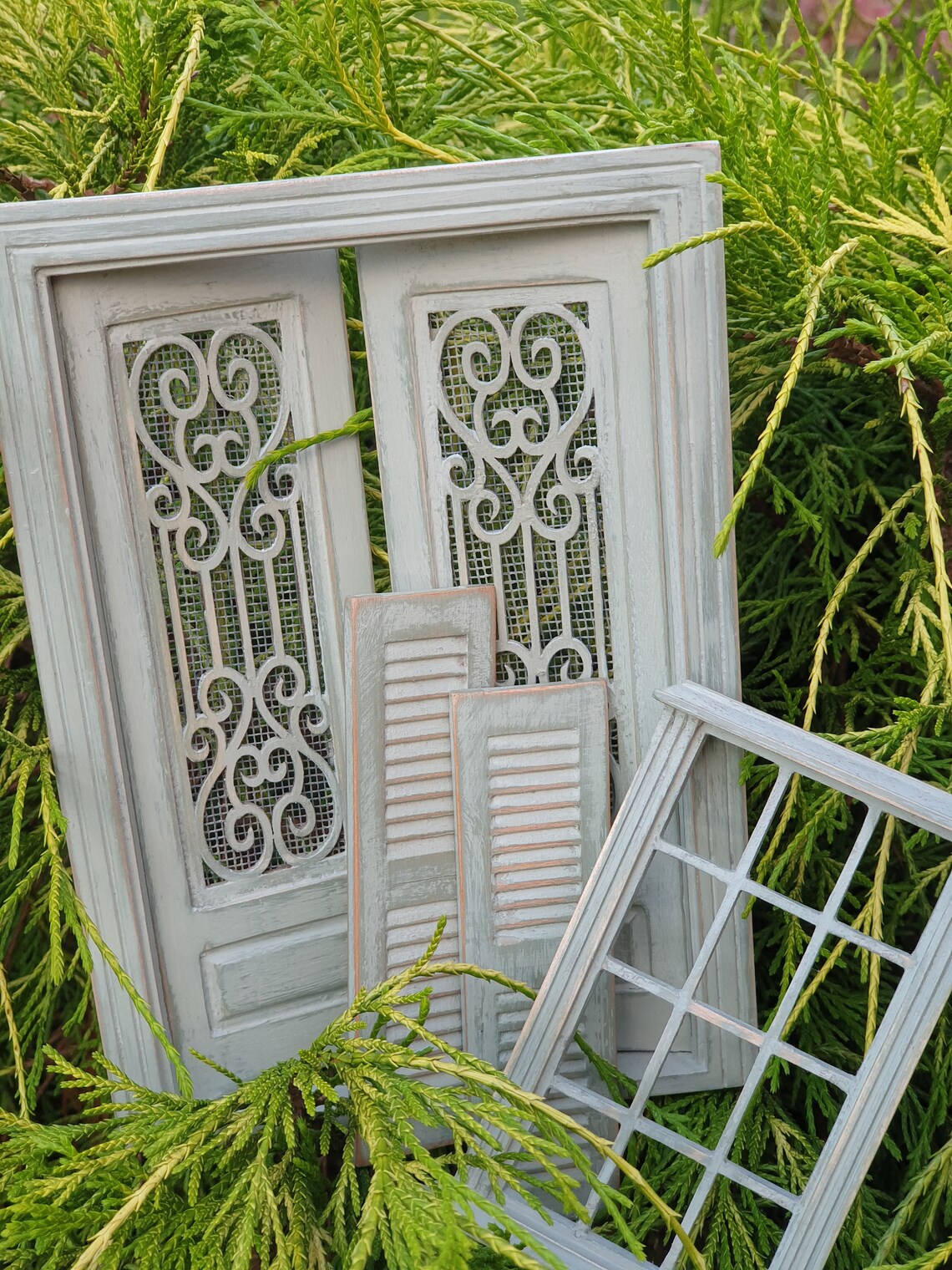 Shabby Shutter. Miniature Scale 1/12 Wooden .doll House - Etsy