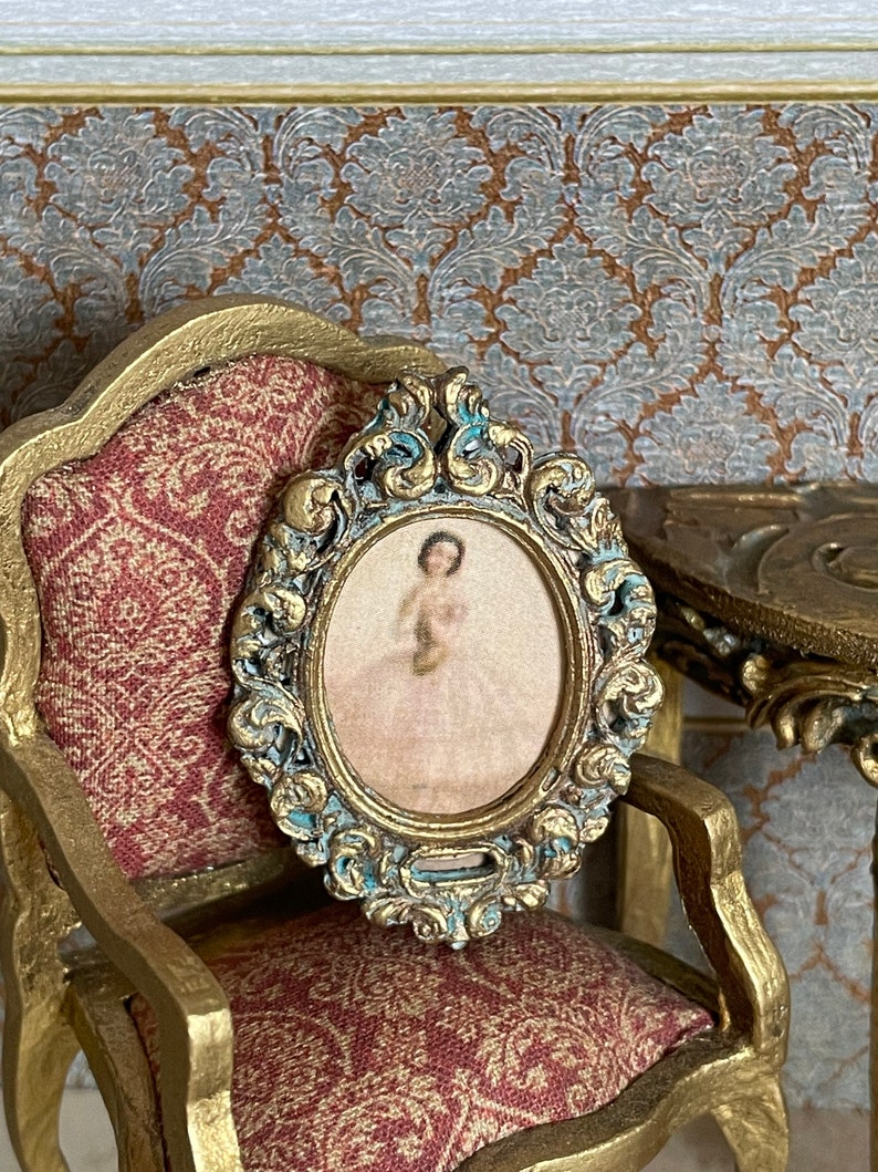 Miniature Antique Gold Frame. Hand Painted Picture Frame - Etsy