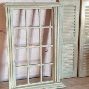 Shabby Shutter. Miniature Scale 1/12 Wooden .doll House Decoration ...