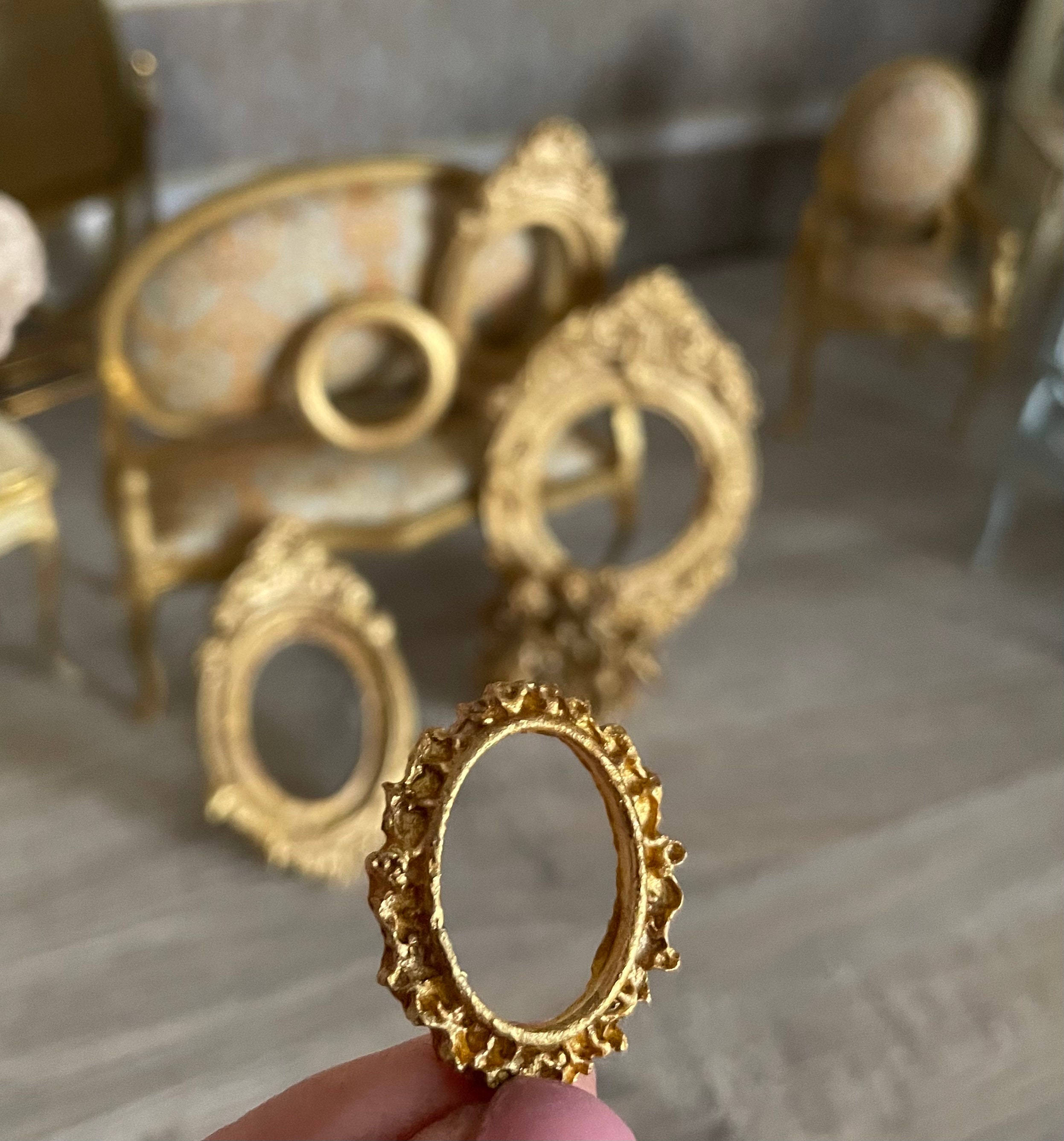 Miniature RICH GOLD Frame . Hand Painted - Picture Frame - Mirror Frame ...
