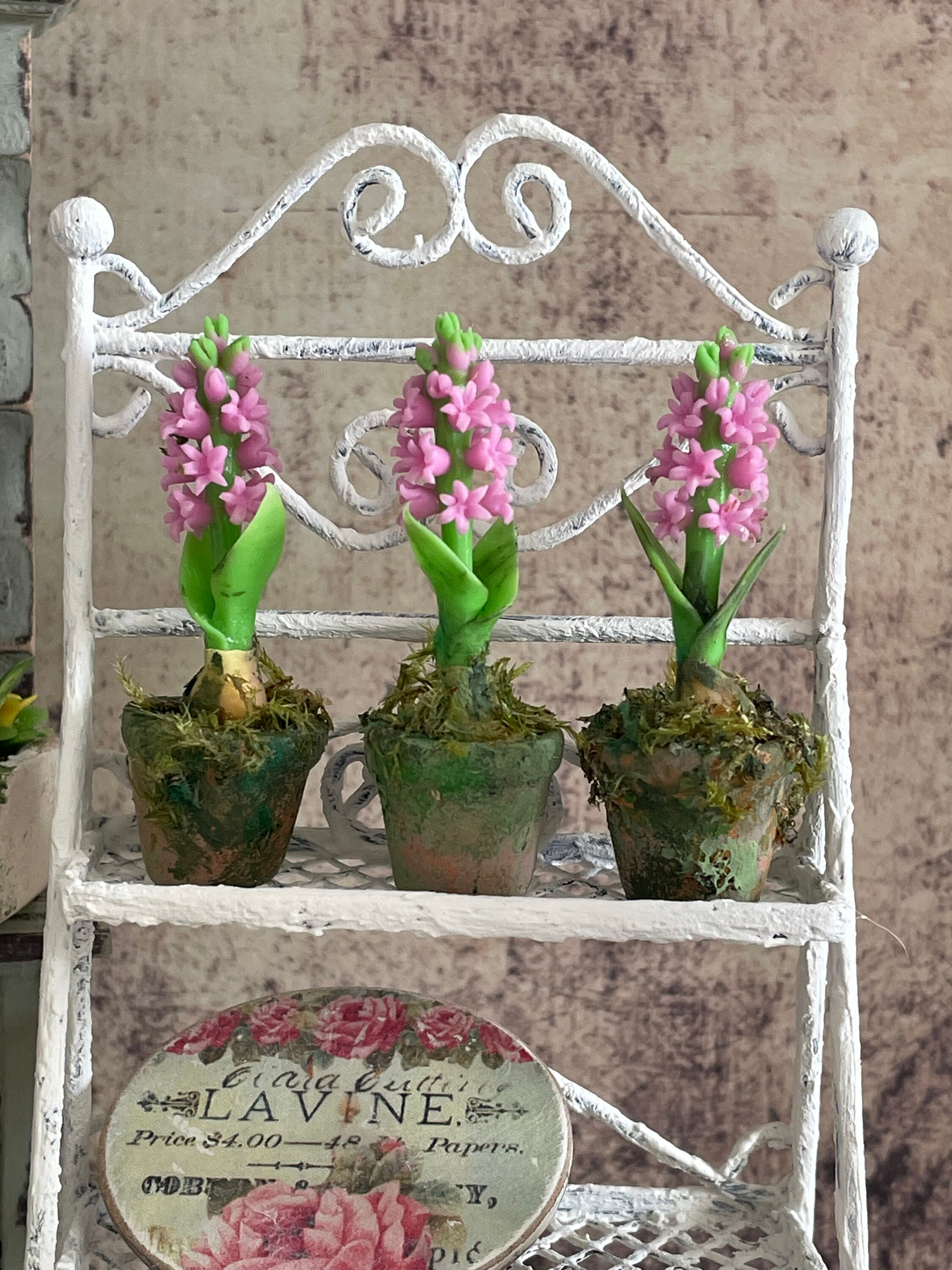 Miniature Flowers, Hyacinthus 1:12 Scale , Spring Flowers . Accessories ...