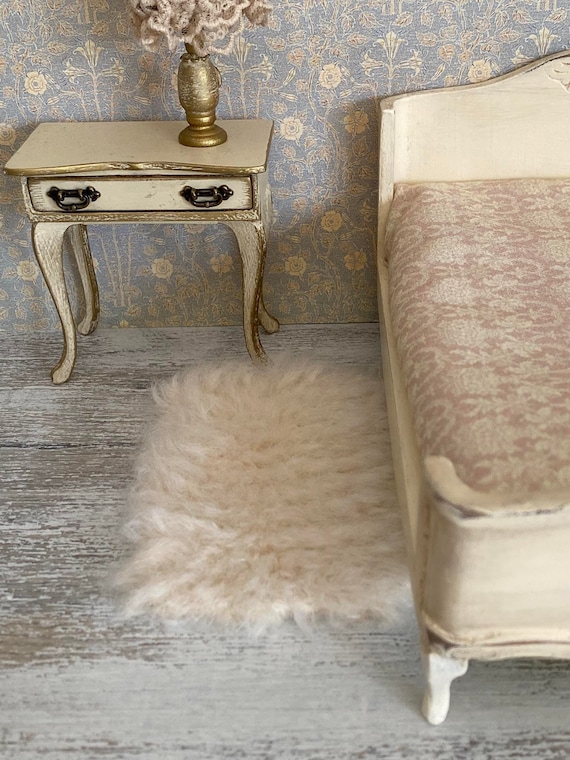 White Miniature Carpet for Doll House.decor Miniature - Etsy
