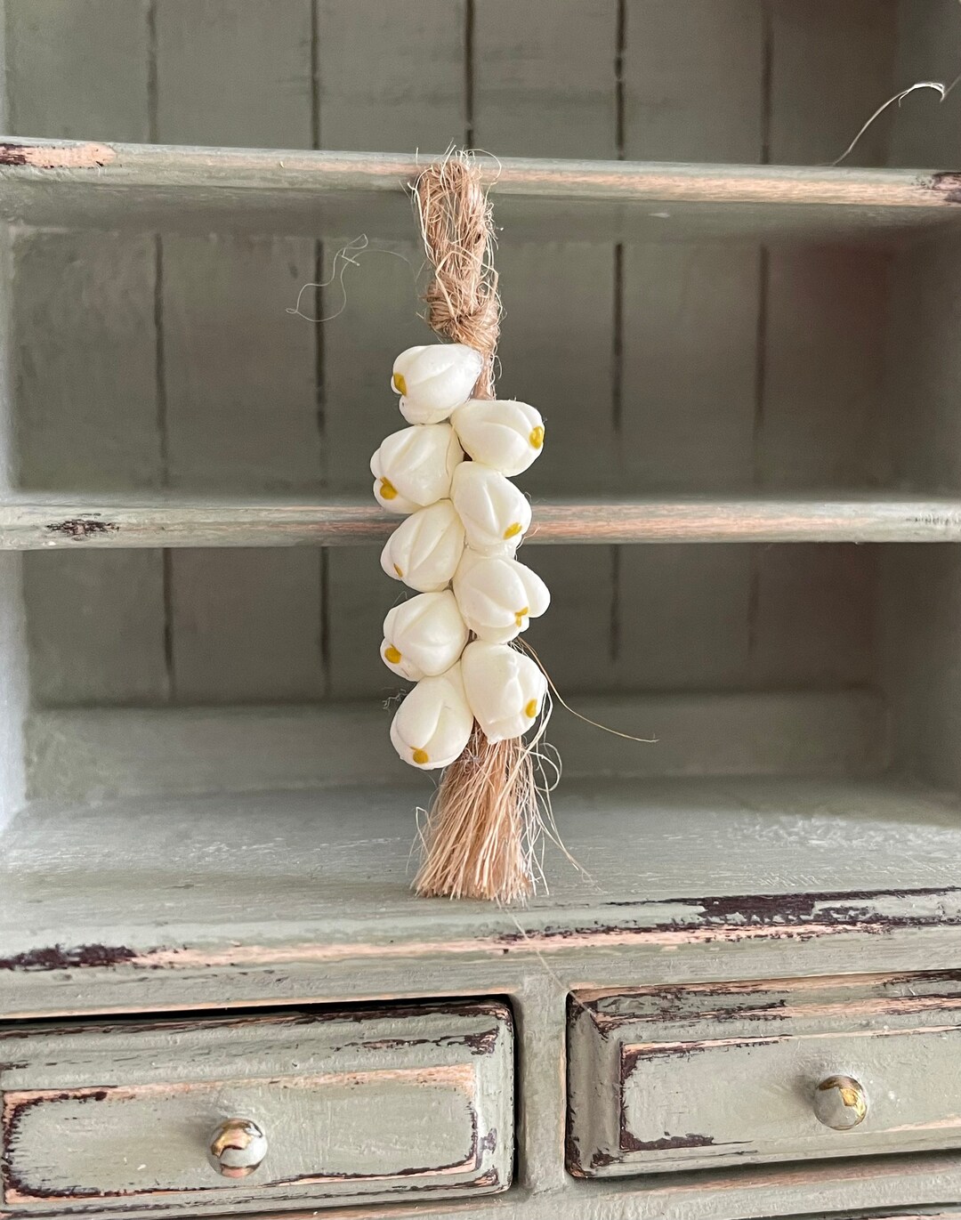 Miniature Bunch of Garlic . Dolls Toys Food . Miniature Vegetables ...