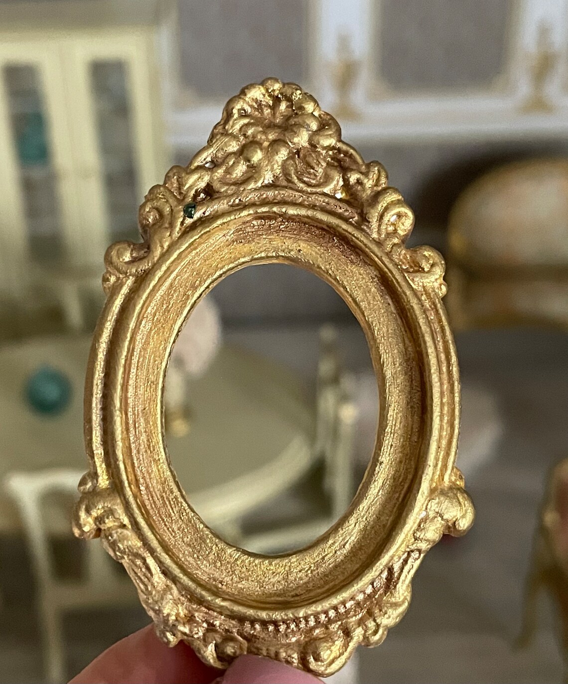 Miniature RICH GOLD Frame . Hand Painted - Picture Frame - Mirror Frame ...