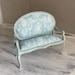 Miniature Pastel Blue Shabby Chic Sofa . French Dollhouse Furniture ...