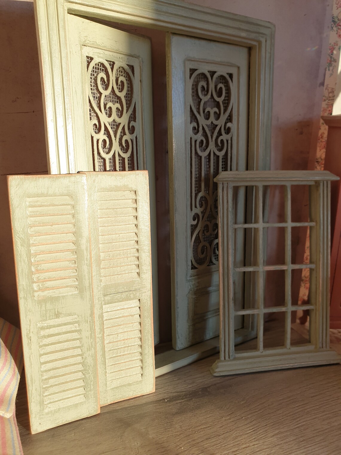 Shabby Shutter. Miniature Scale 1/12 Wooden .doll House - Etsy