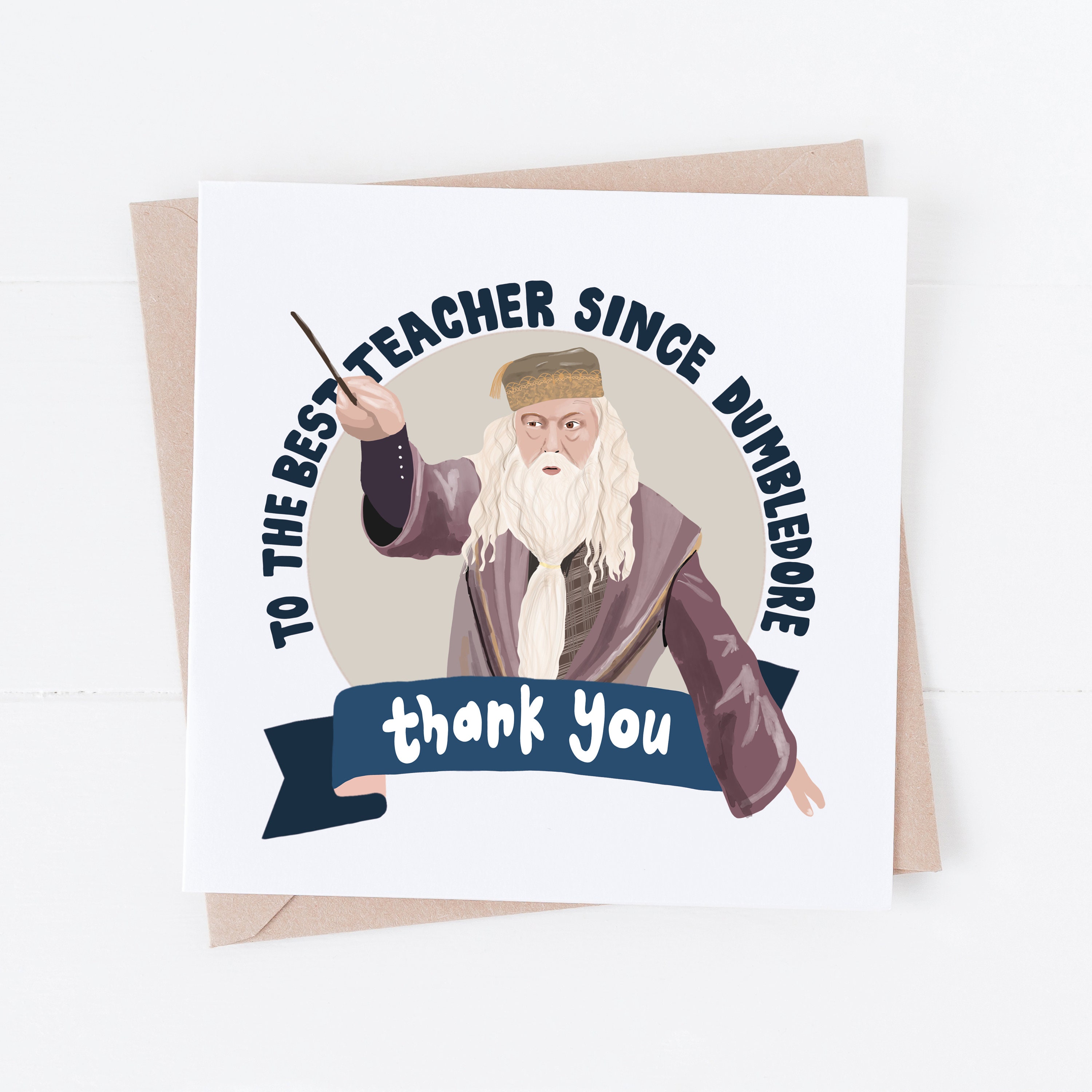 Harry Potter Teacher Card To the best teacher since | Etsy