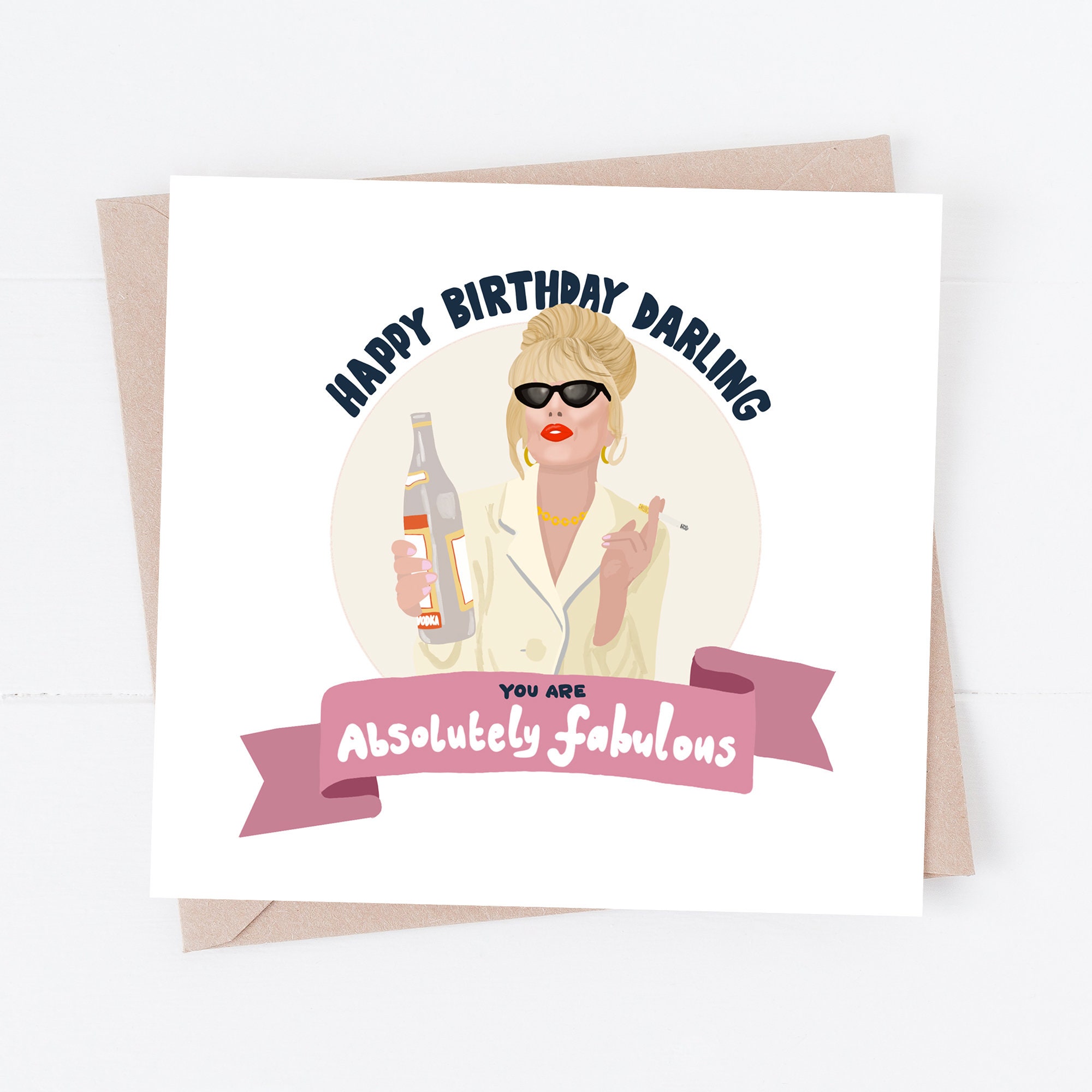 Ab Fab Birthday Card Patsy Stone Birthday Card Absolutely | Etsy