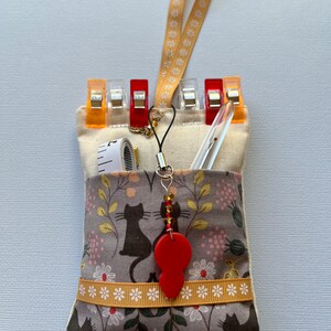 SEWING KIT: Hanging, Pocket Pin Cushion With Tape, Clips, Needle ...